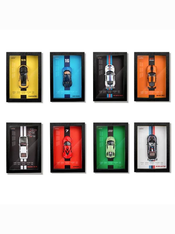3D Car Frame: 1:32 Model Poster with Acrylic Glass & Frame – Toyloft