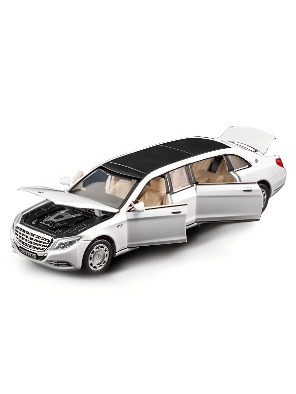 Mercedes Benz Maybach S600 Limousine Metal Model Diecast Car - White ...