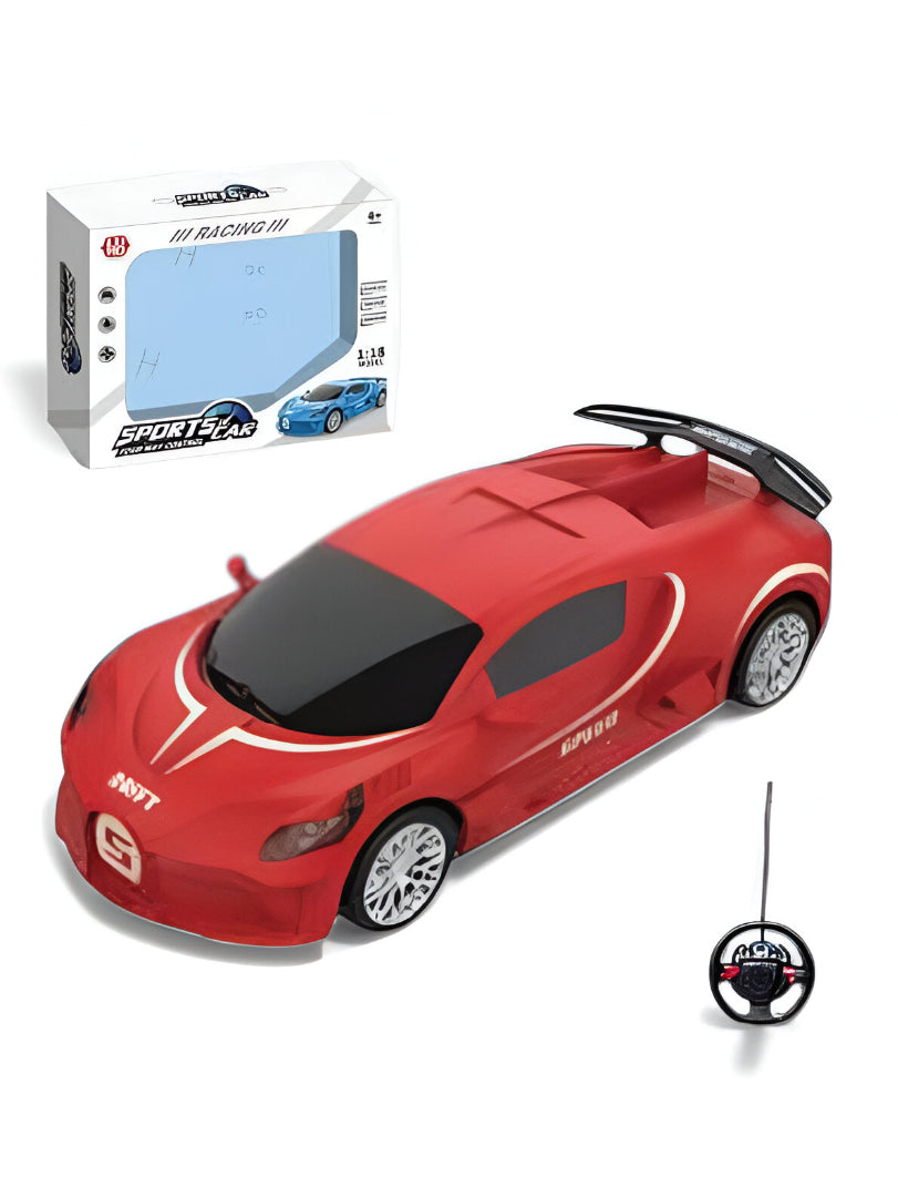 Red Bugatti-Style RC Sports Car for Kids | 1:18 Scale Die-Cast Model ...