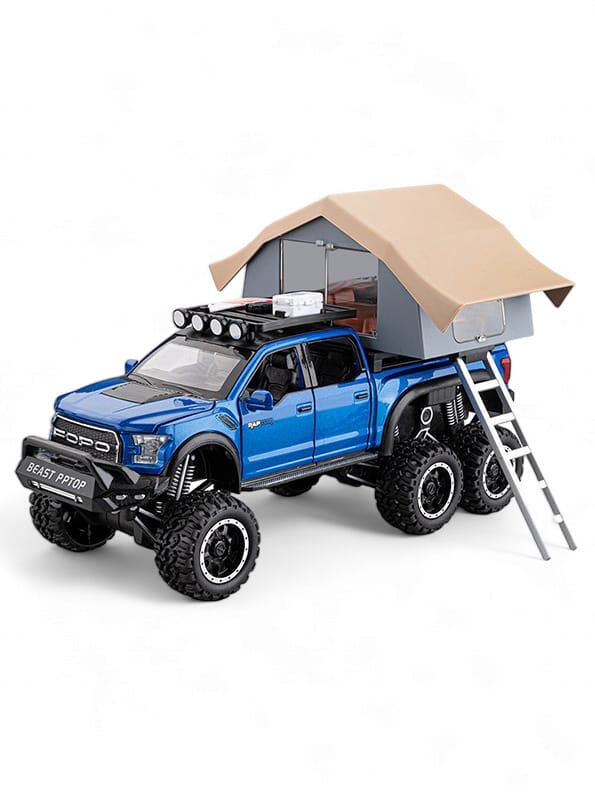 Ford Raptor F150 RV Diecast Car With Tent - 1:24 Scale - Metal Build ...
