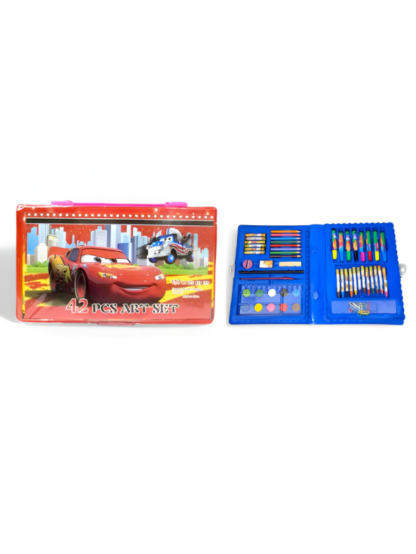 Lightning McQueen Cars Coloring Set for Kids - 42-Piece Art Kit with ...