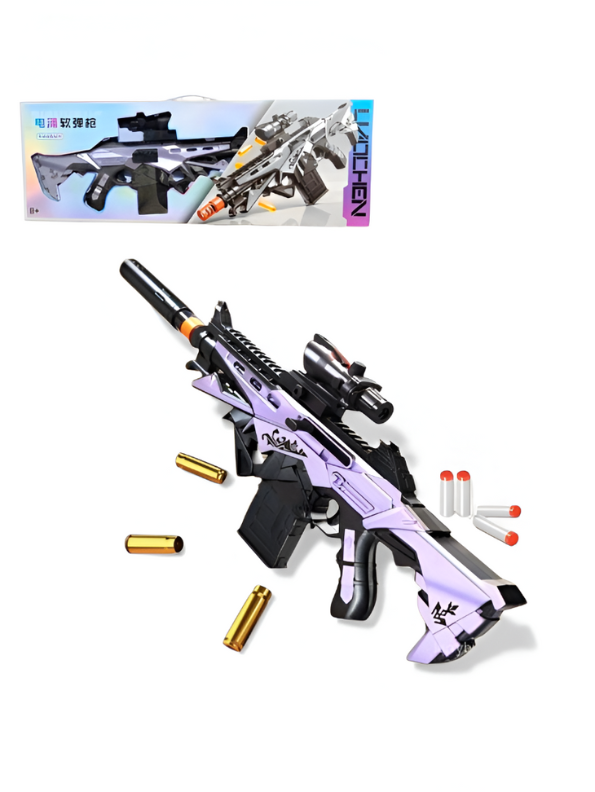Surge Gun – Soft Bullet Blaster Kit with Scope, Silencer and 24 Foam ...