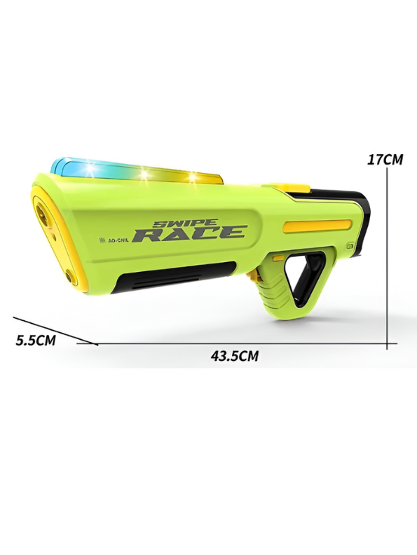 Swipe Race Automatic Squirt Gun – 43.5cm Long Range Water Blaster with ...