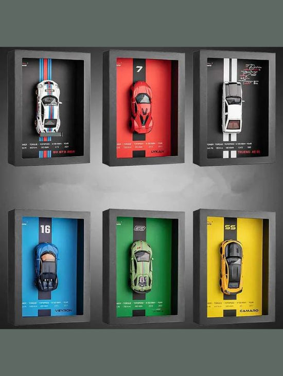 3D Car Frame: 1:32 Model Poster with Acrylic Glass & Frame – Toyloft