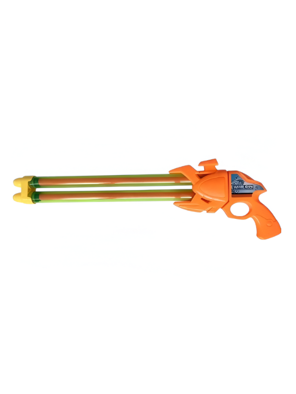 Orange - Double Barrel Pump Action Water Gun – 200ml Long-Range Dual ...