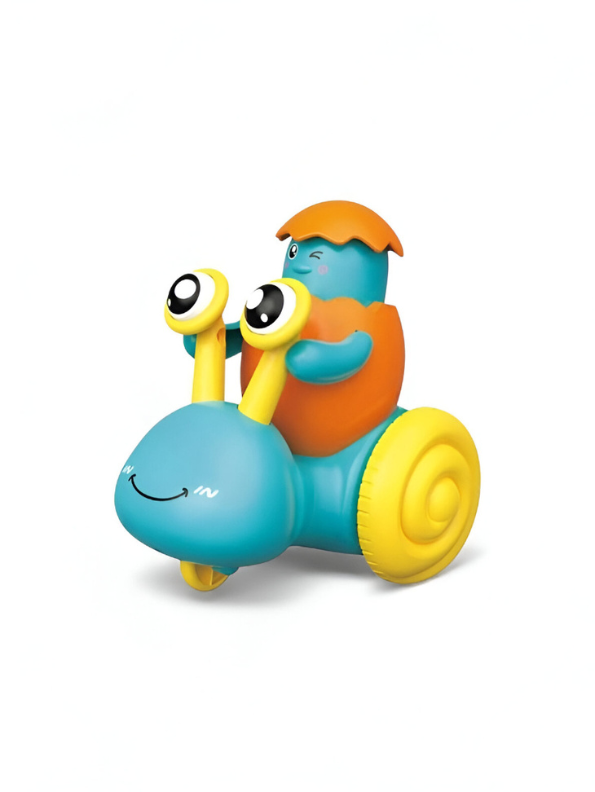 Green - Push and Go Snail Toy with Winking Egg Rider | Rolling Baby ...