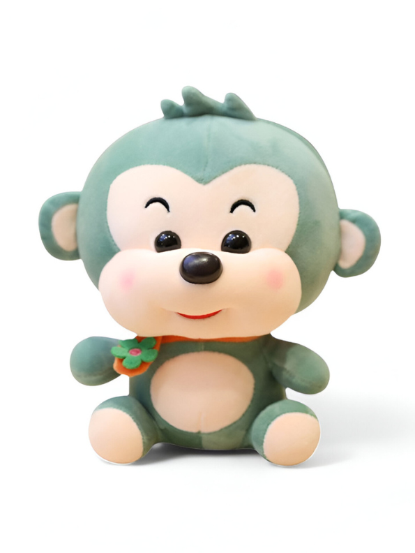 Happy Green Monkey Plush Toy | Cuddly Stuffed Animal Soft Toy For Kids ...
