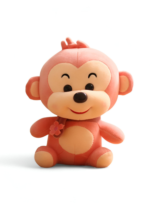 Happy Pink Monkey Plush Toy | Cuddly Stuffed Animal Soft Toy For Kids ...